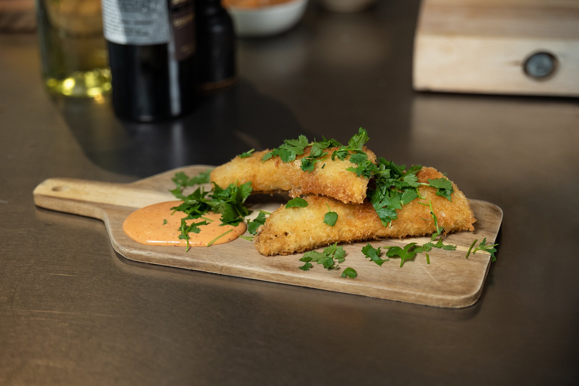 Deep fried Norwegian Makayabu with hot chili sauce | Seafood from Norway